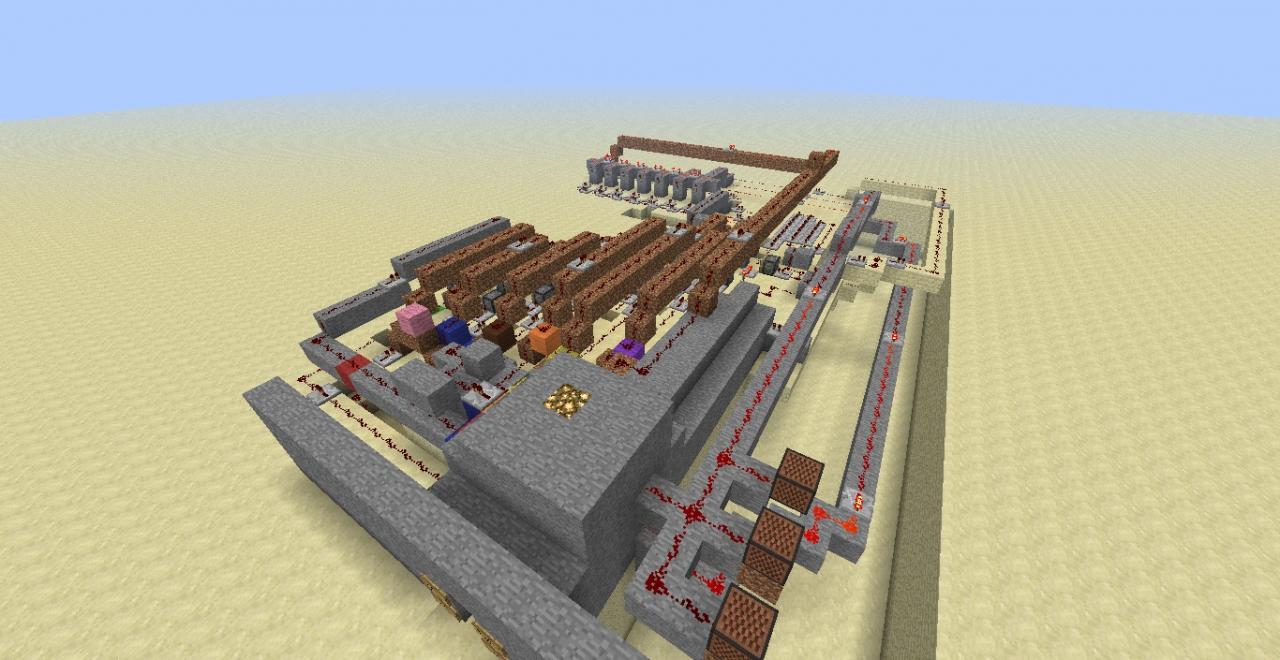 Over-complicated, Self-made combination lock Minecraft Map