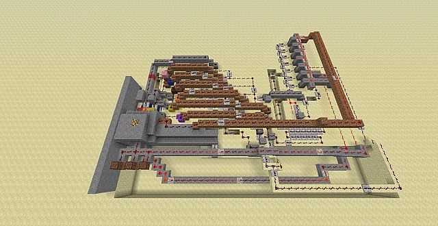 Over-complicated, Self-made combination lock Minecraft Map