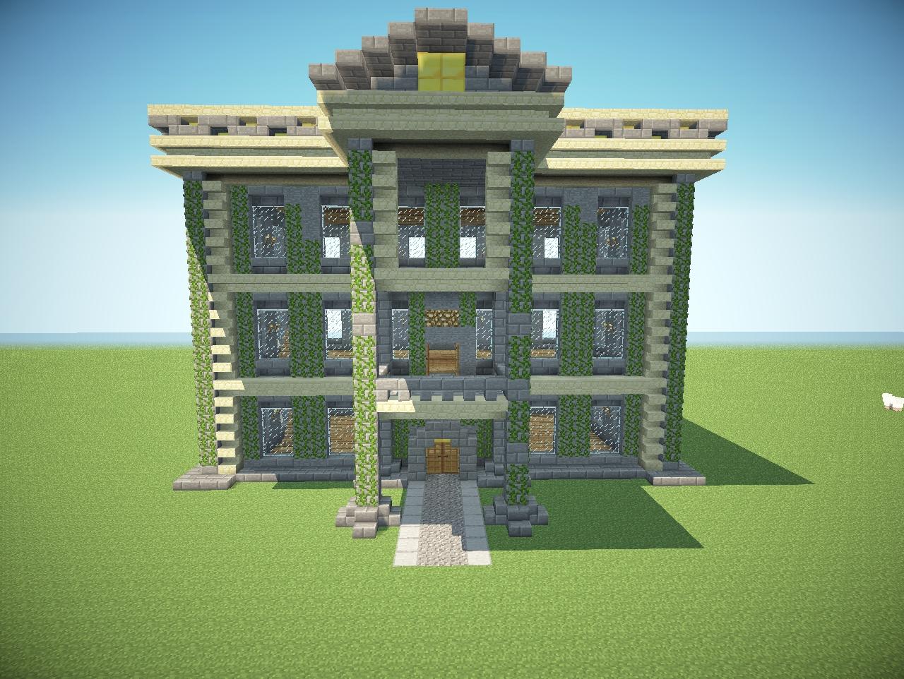 Modern House (Planned as a Bank) Minecraft Map