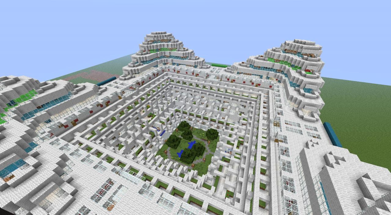 Courtyard Apartment Complex Minecraft Map