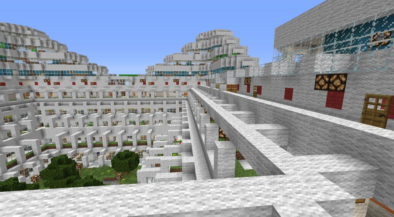 Courtyard Apartment Complex Minecraft Map