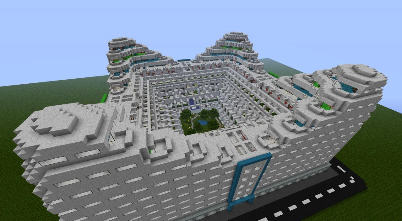 Courtyard Apartment Complex Minecraft Map