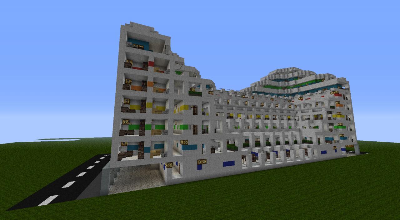 Courtyard Apartment Complex Minecraft Map