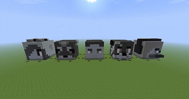 Grayscale statues Minecraft Map
