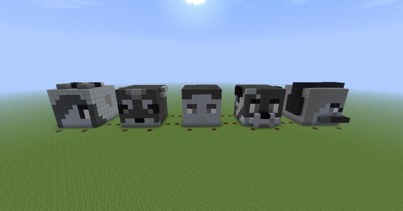 Grayscale statues Minecraft Map