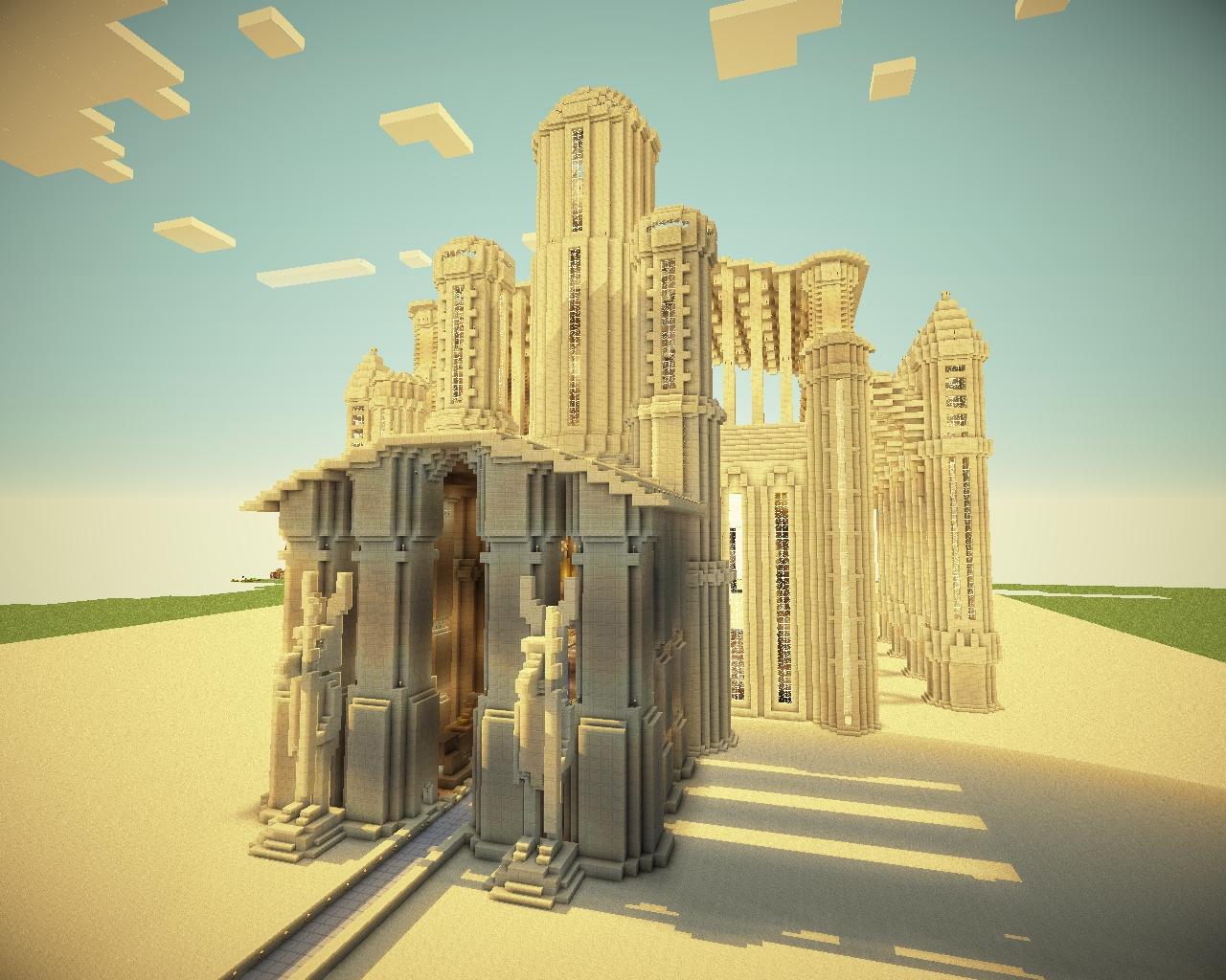 Huge SandstoneTemple Minecraft Map