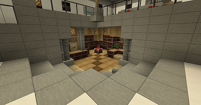 the batcave design (systeme redstone) Minecraft Map