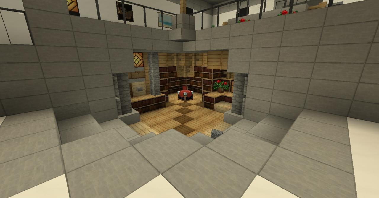 the batcave design (systeme redstone) Minecraft Map