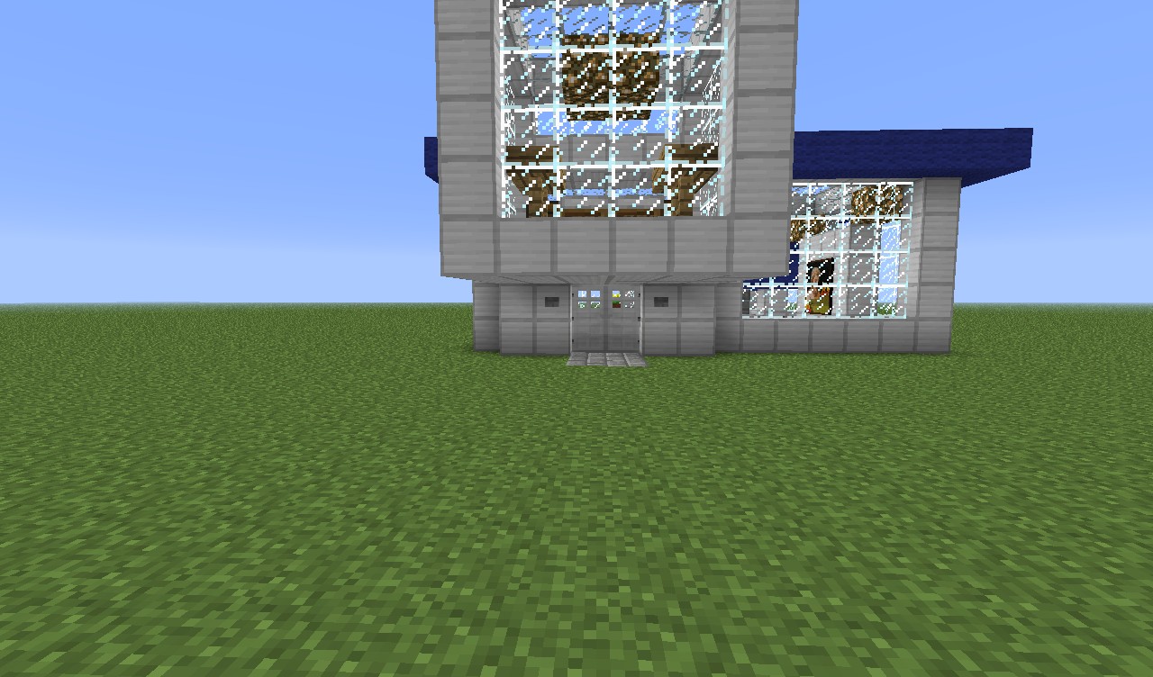 Modern House: Blue Wool Minecraft Map