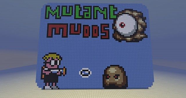 Mutant Mudds Pixel art Minecraft Map