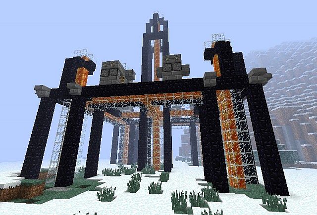 Obsidian and Stone Machine with Water and Lava Minecraft Map