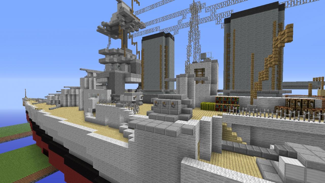 HMS Hood Battlecruiser Minecraft Map