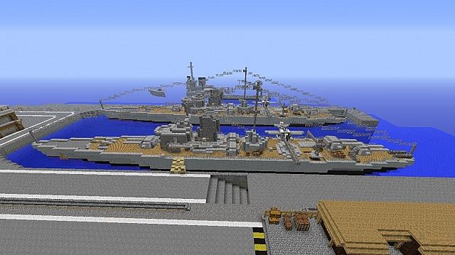 Custom WW2 Destroyer. Minecraft Map