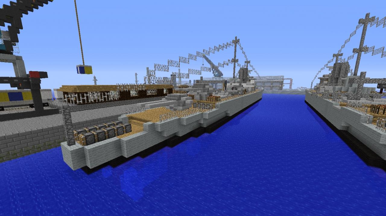 Custom WW2 Destroyer. Minecraft Map