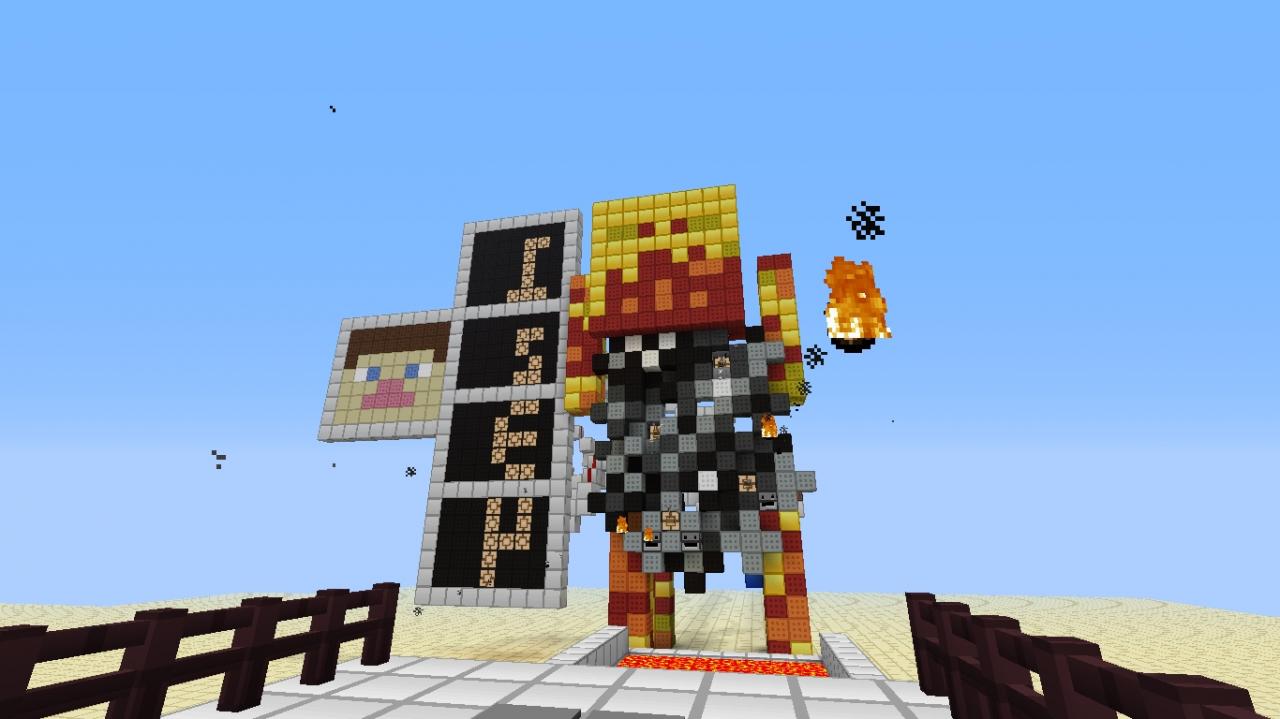 The blaze boss fight Minecraft Project