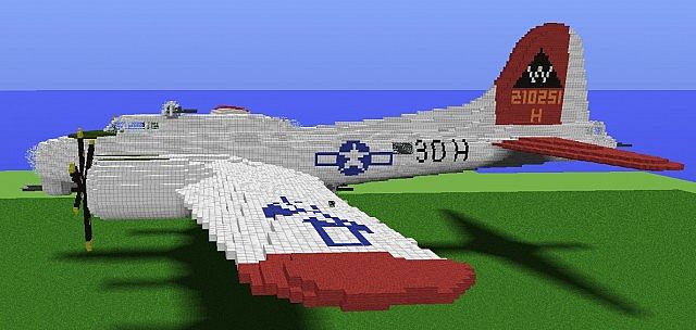 10:1 Boeing B-17 G 'Flying Fortress' Minecraft Map