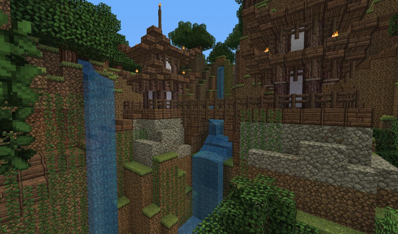 Buddha in the Forest and Small Asian Temple Minecraft Map