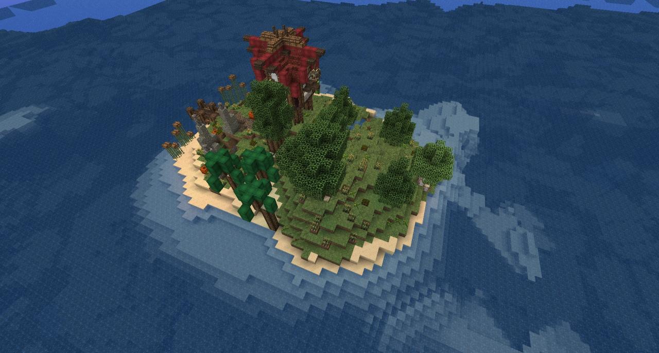 Tropical island - TimeLapse [Download and Schematic included] Minecraft Map