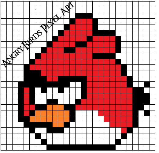 Angry Bird Pixel Art Minecraft Project