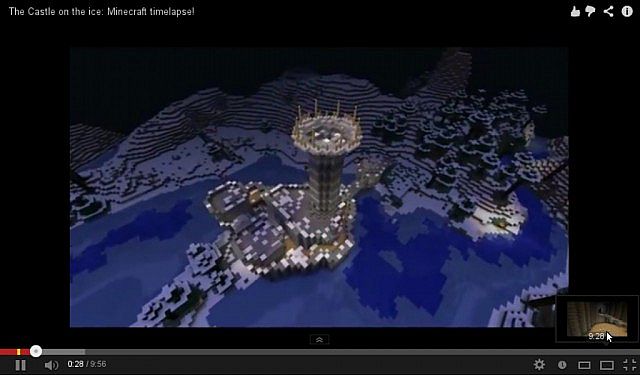 Minecraft timelapse! : The castle on the ice