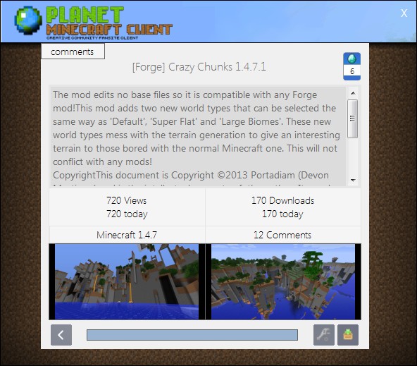 Planet Minecraft Client v1.0.3.0 (Auto mod Installation and comments ...