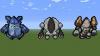 Regice, Registeel and Regirock pixel art Minecraft Map