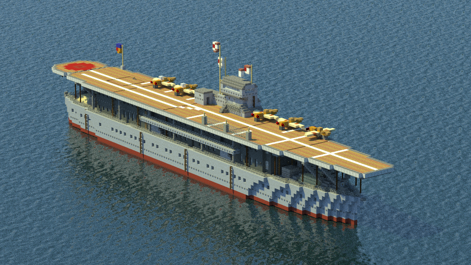 [WWII]- Fictional Japanese Aircraft Carrier- Pacific War Minecraft Map
