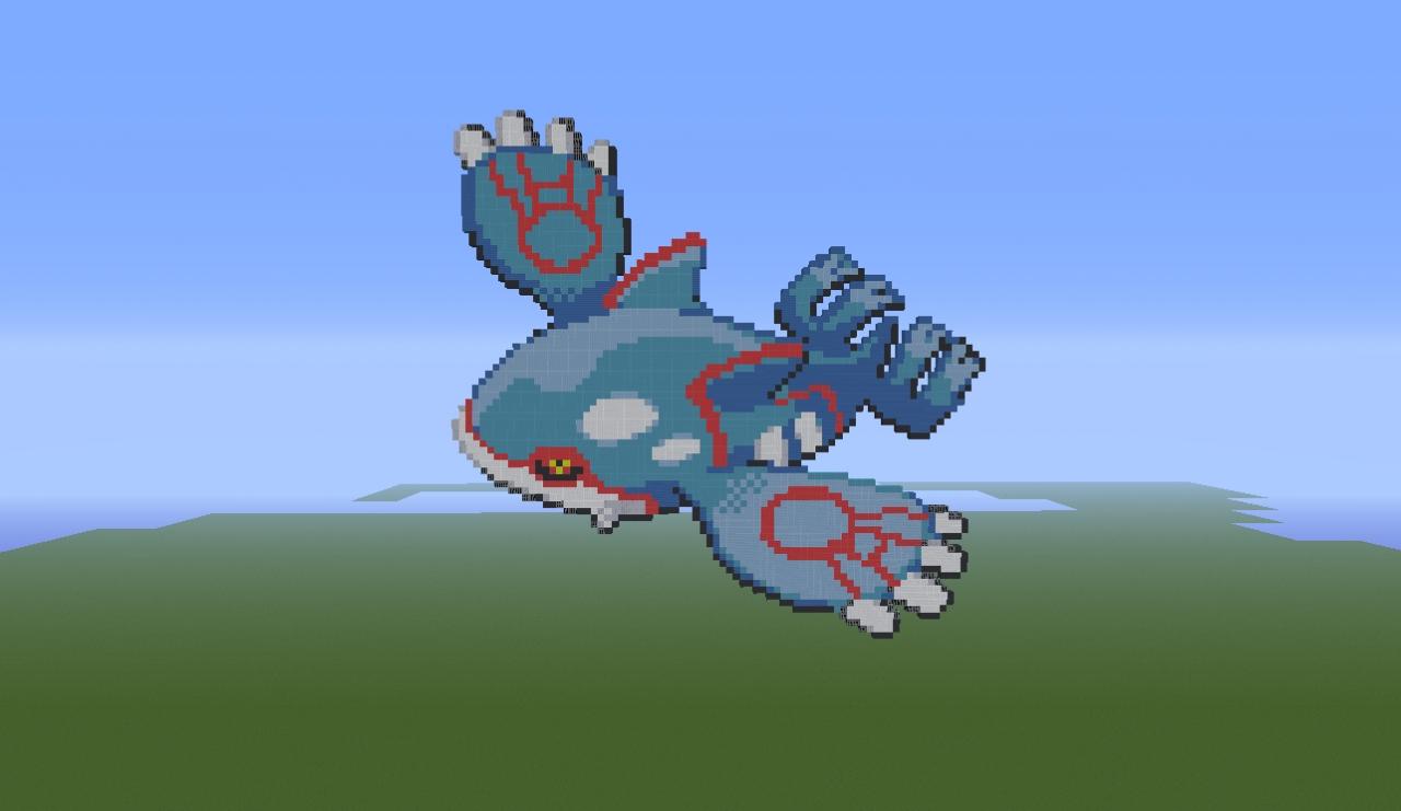 kyogre Pixel art -Made by ajx1999 Minecraft Project