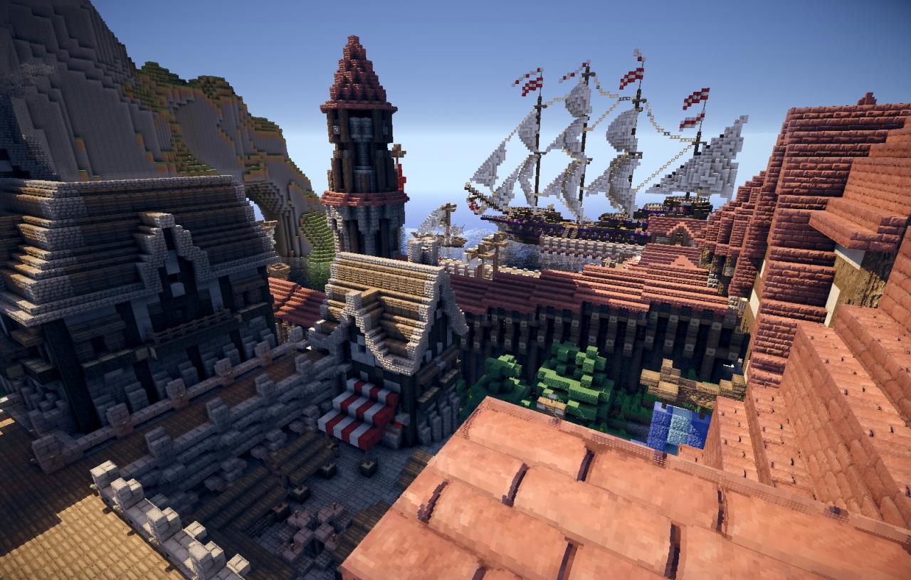 Duncrest, the capital of Redania Minecraft Map