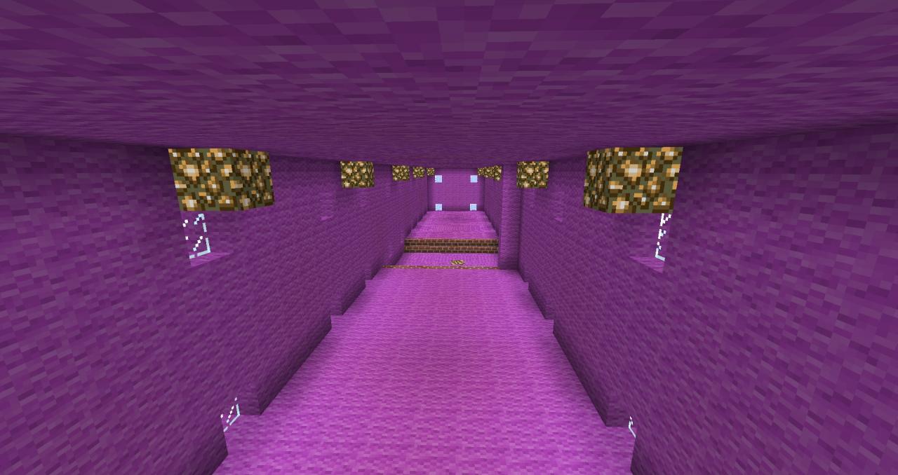 Magenta wool 'T' building Schematic Minecraft Map