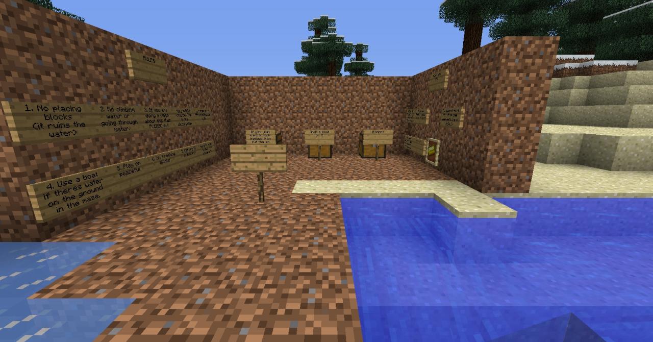 Water Maze Mini Game! - DOWNLOAD NOW (NEEDS LETS PLAY) Minecraft Map