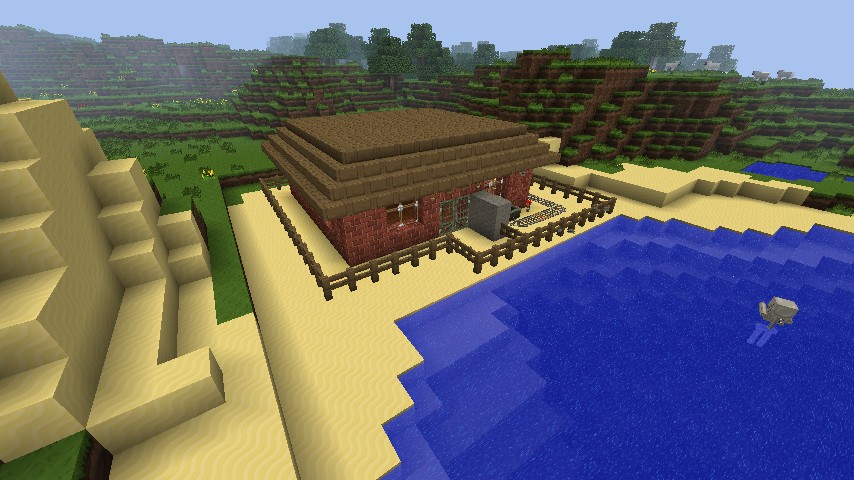 Beautiful house with underground railing system fun Minecraft Map