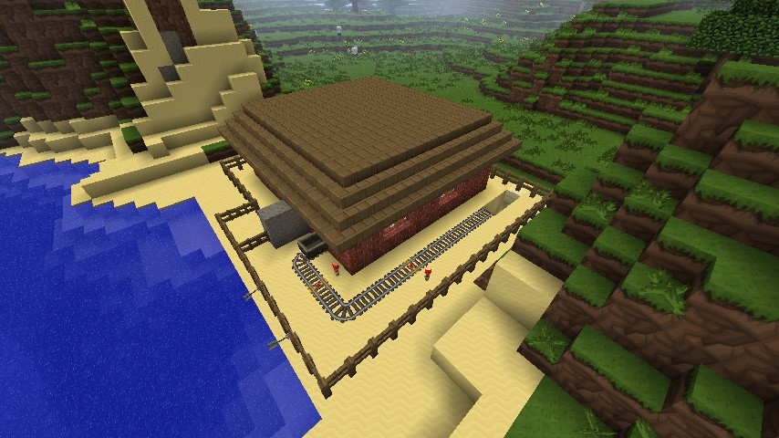 Beautiful house with underground railing system fun Minecraft Map