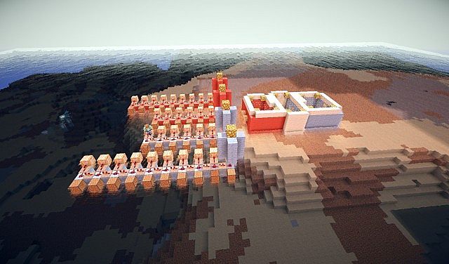 Team Deadmatch Map-[Commands Block]-Red vs Blue Minecraft Map