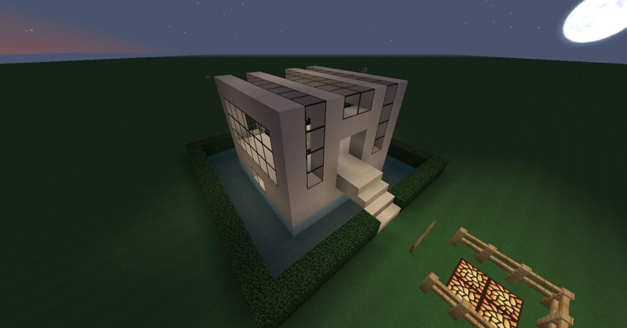 8x8 Modern Sandstone House Minecraft Map