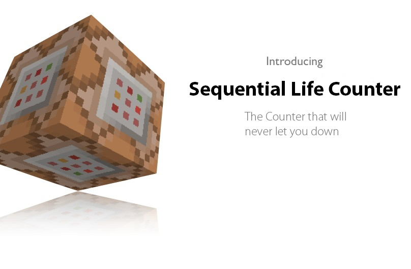 Compact Sequential Life Counter Minecraft Map