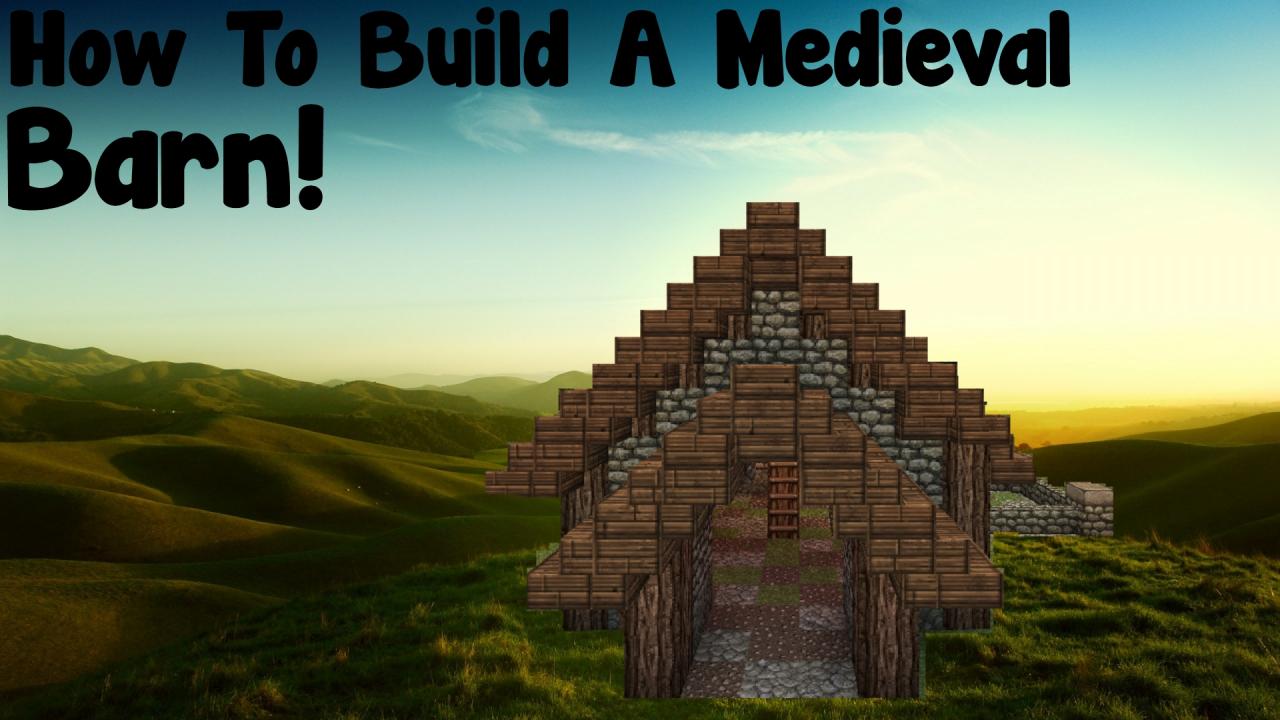 How to build a medieval barn Minecraft Project