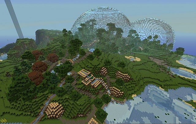 The Eden Project(UK) masoncraft.silvagaming.co.uk Minecraft Map