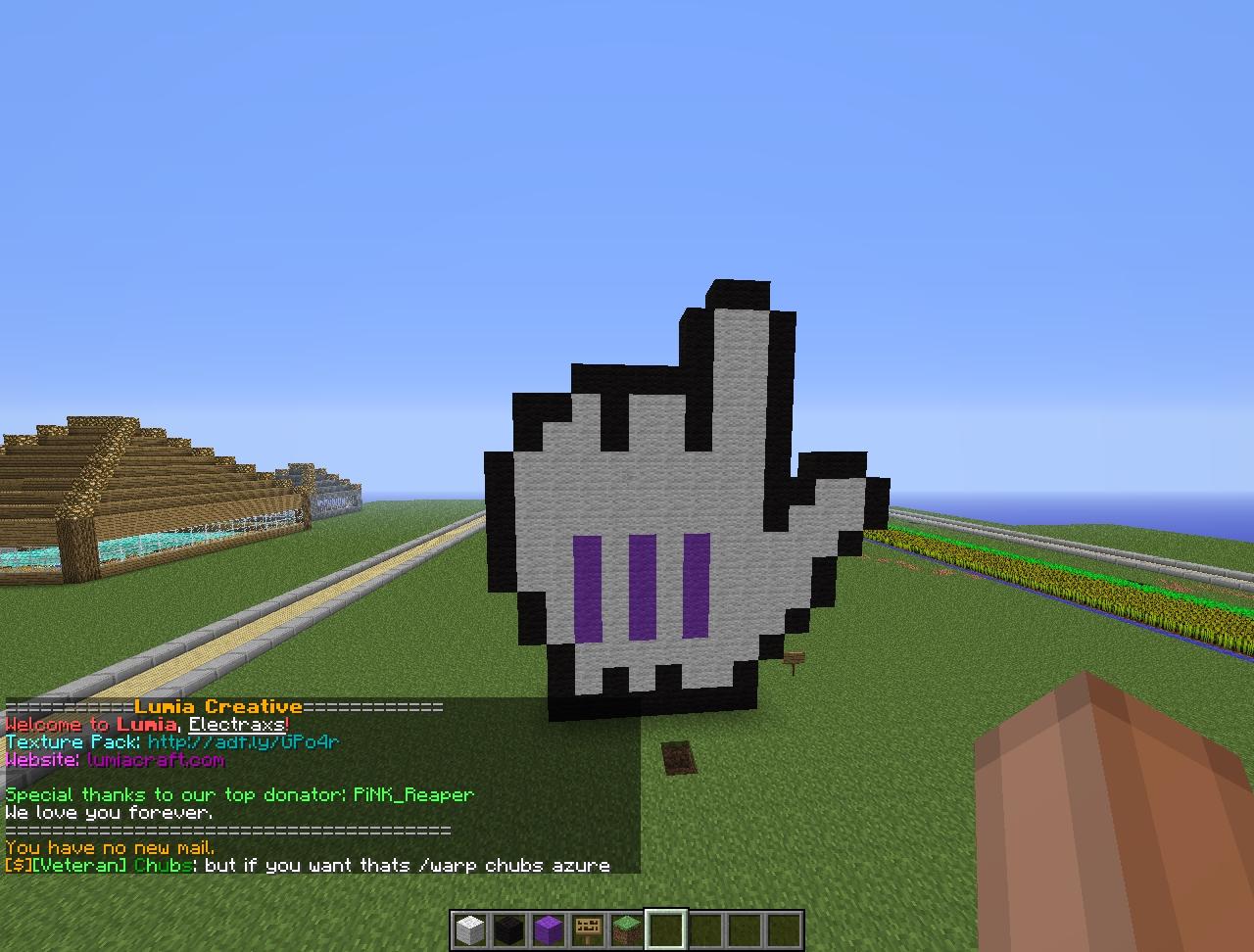 cursor hand pixel art Minecraft Map