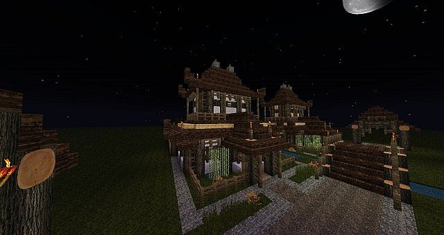 Japanese Sushi Pagoda Restaurant Minecraft Map