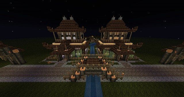 Japanese Sushi Pagoda Restaurant Minecraft Map