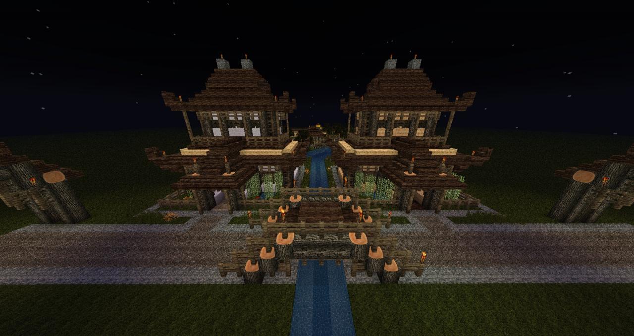 Japanese Sushi Pagoda Restaurant Minecraft Map