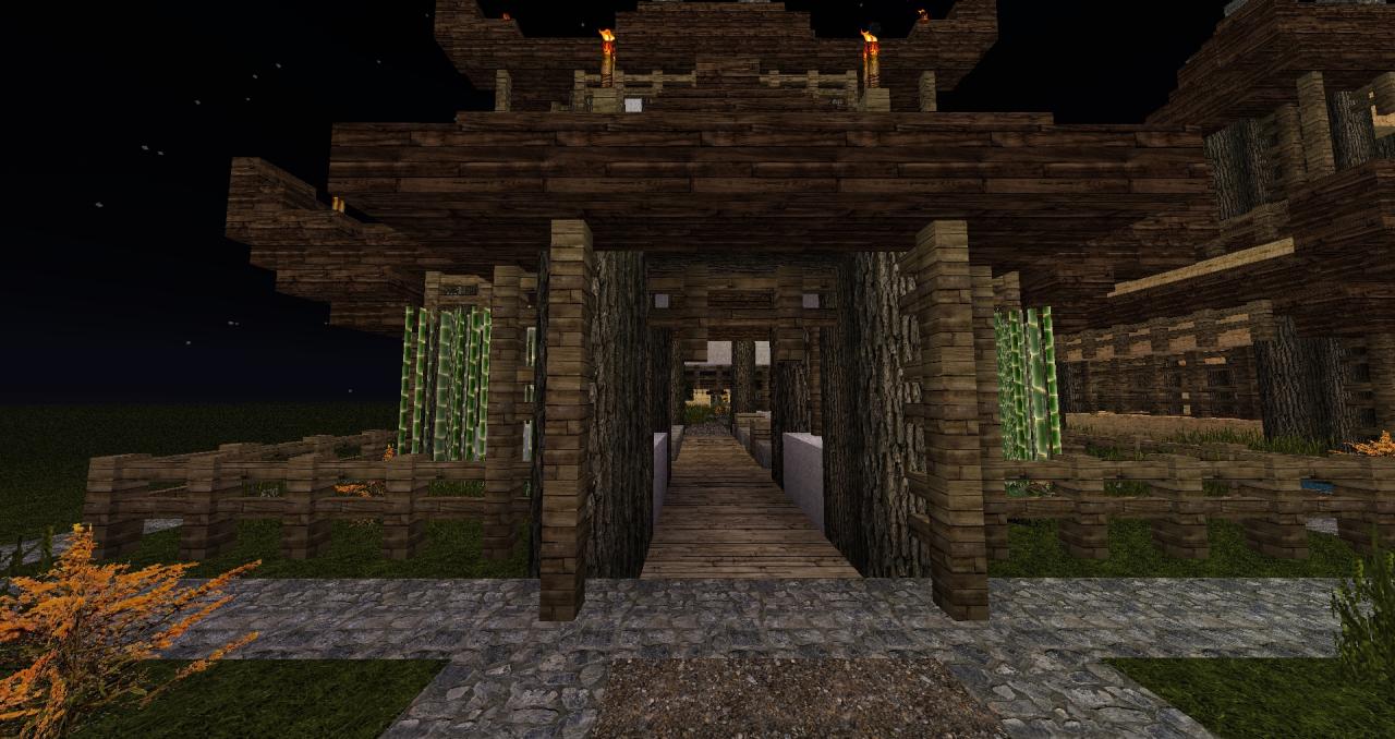 Japanese Sushi Pagoda Restaurant Minecraft Map