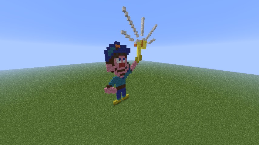 Wreck-It Ralph Pixel Art Minecraft Map