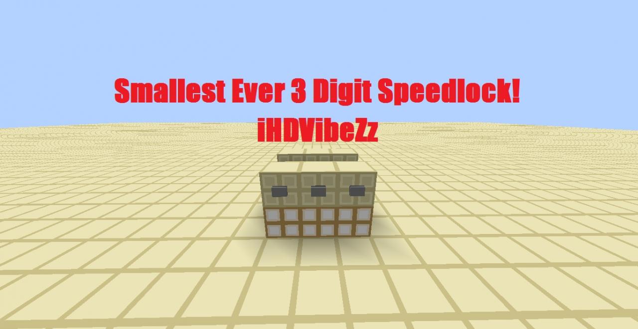 Smallest Ever 3 Digit Speedlock! (3x5) Minecraft Map