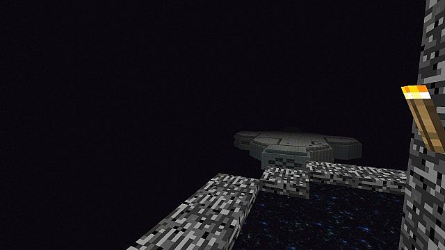 Space(Empty End) With a space ship Minecraft Map