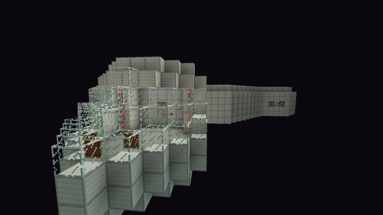 Space(Empty End) With a space ship Minecraft Map