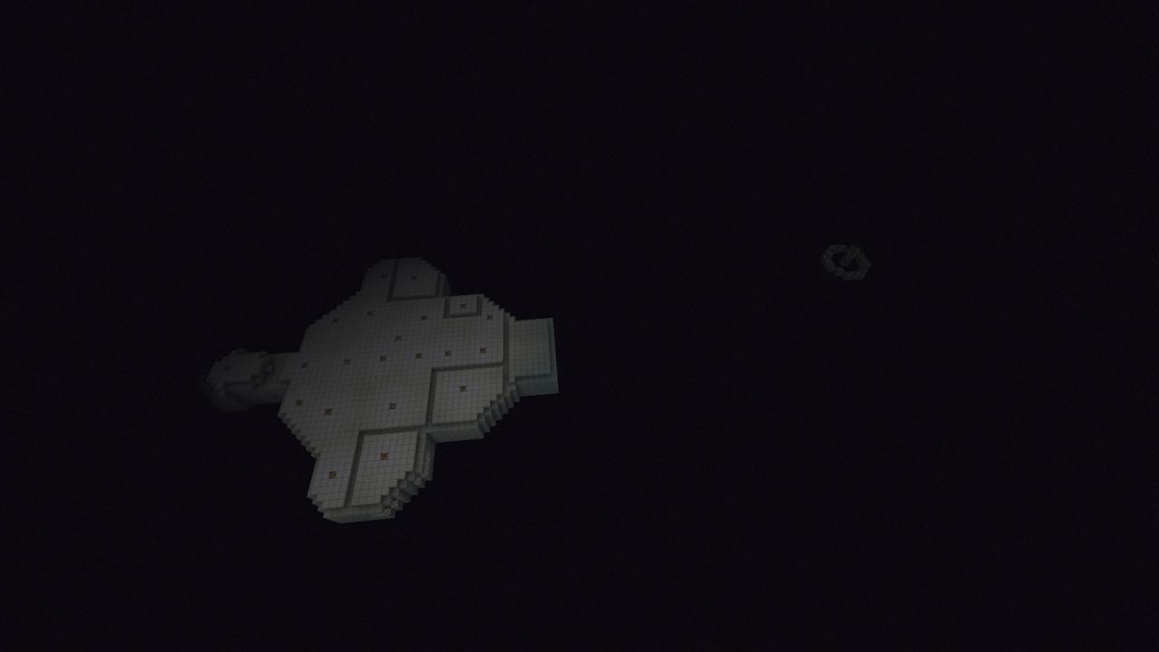 Space(Empty End) With a space ship Minecraft Map