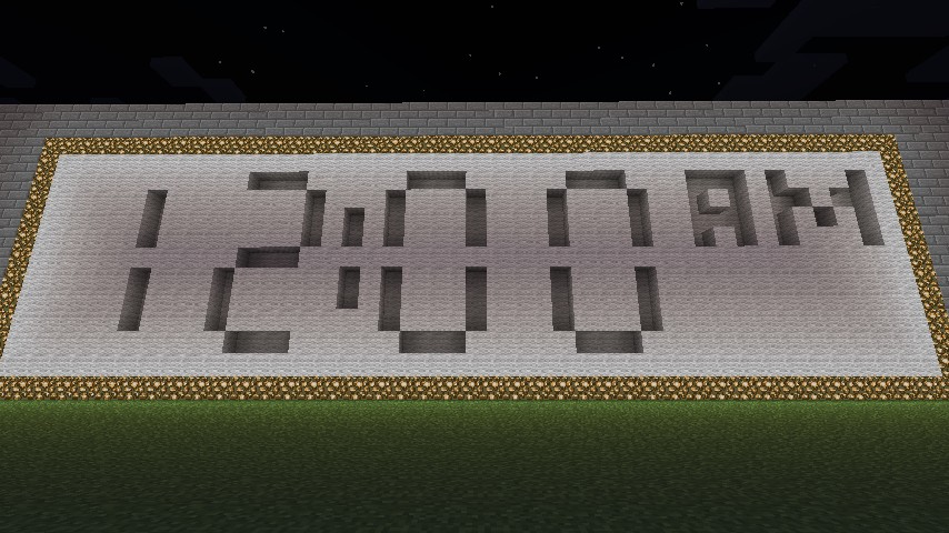 Real Time Digital Clock Minecraft Map