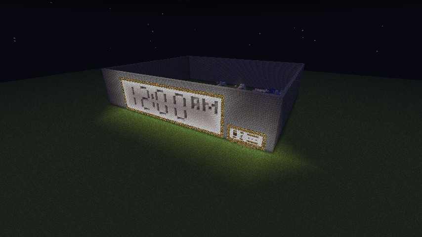 Real Time Digital Clock Minecraft Map